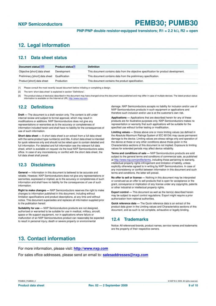 PUMB30 datasheet page 10
