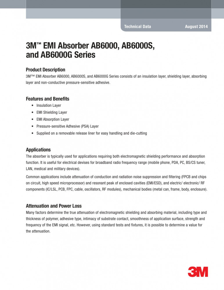 AB6005S product document page 1