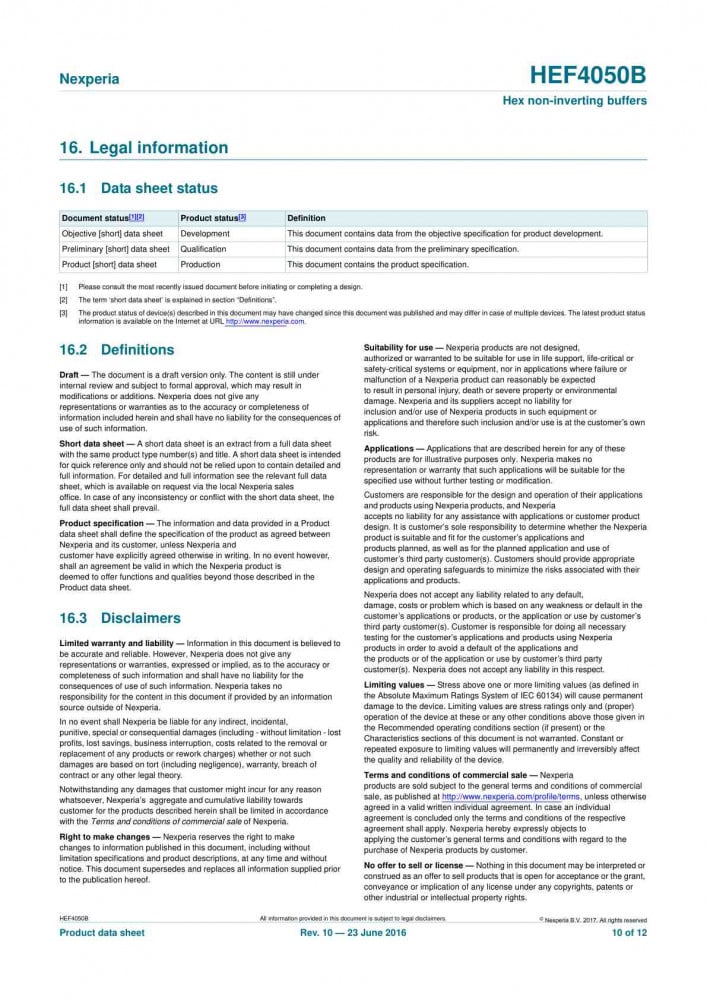 HEF4050BT datasheet page 10
