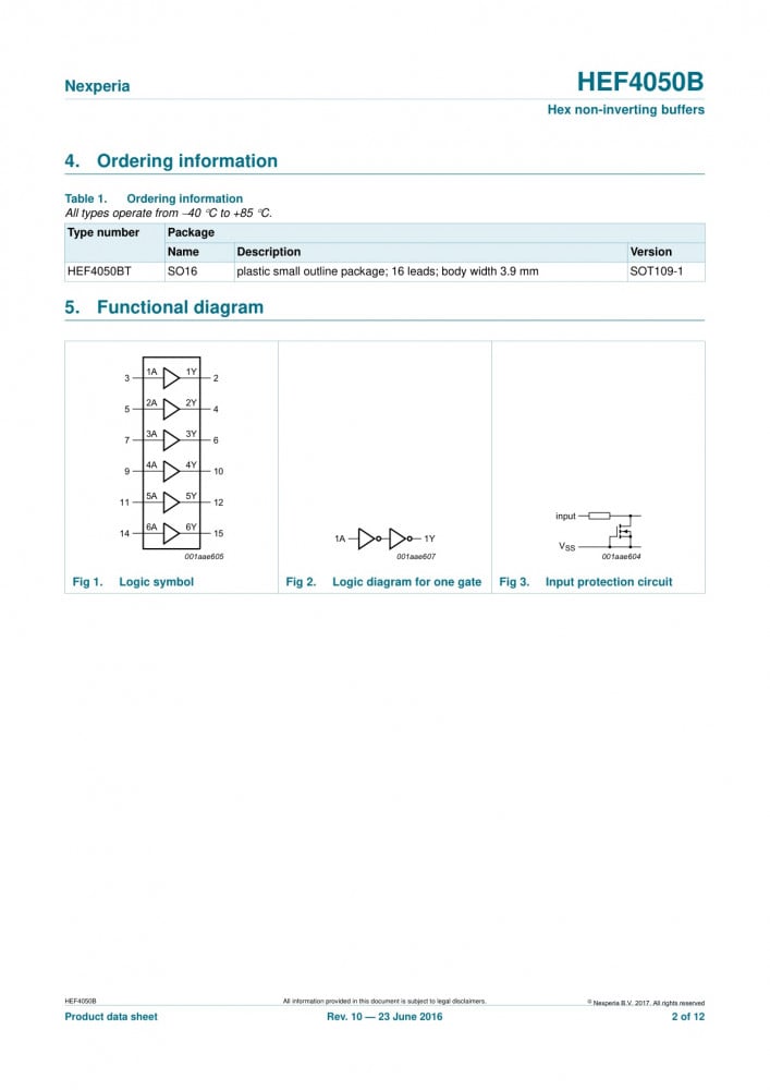 HEF4050BT datasheet page 2