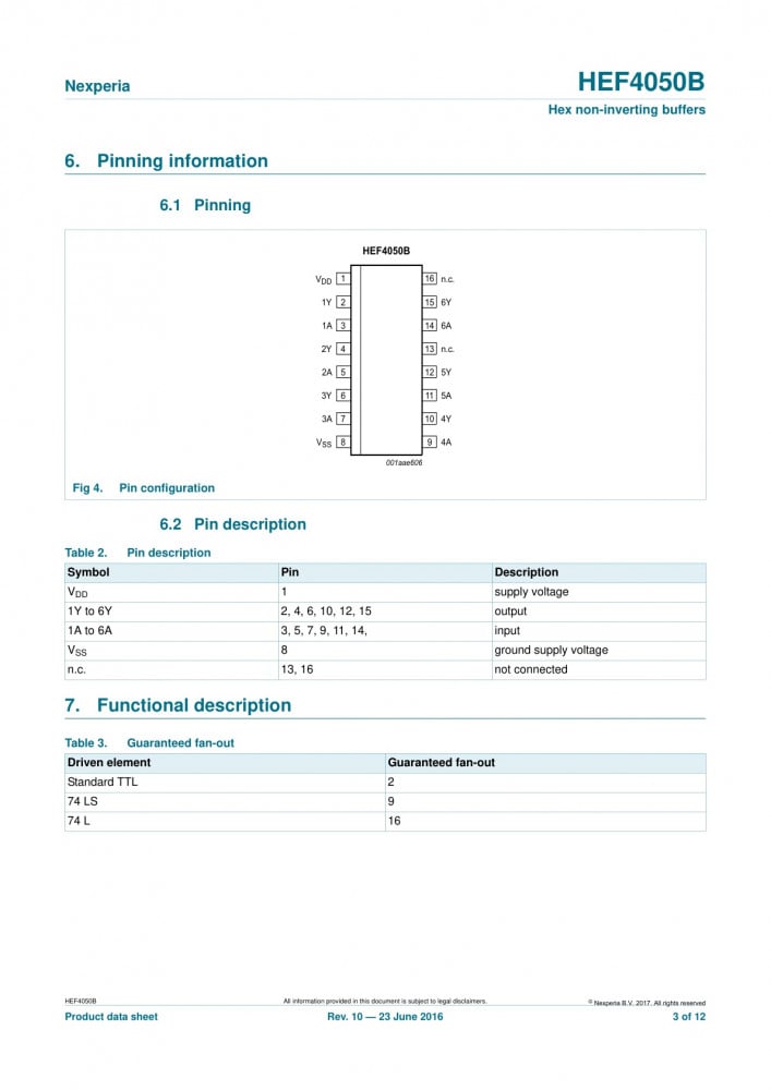 HEF4050BT datasheet page 3