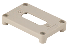Heavy-Duty 1 x 15 Circuit D-Sub Frame for Size 6B «44x27», Grey RAL 7044 for sale