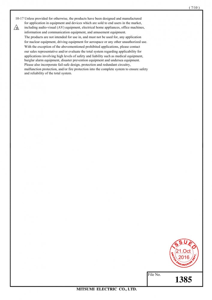 MITSUMI R-666994 specification page 9
