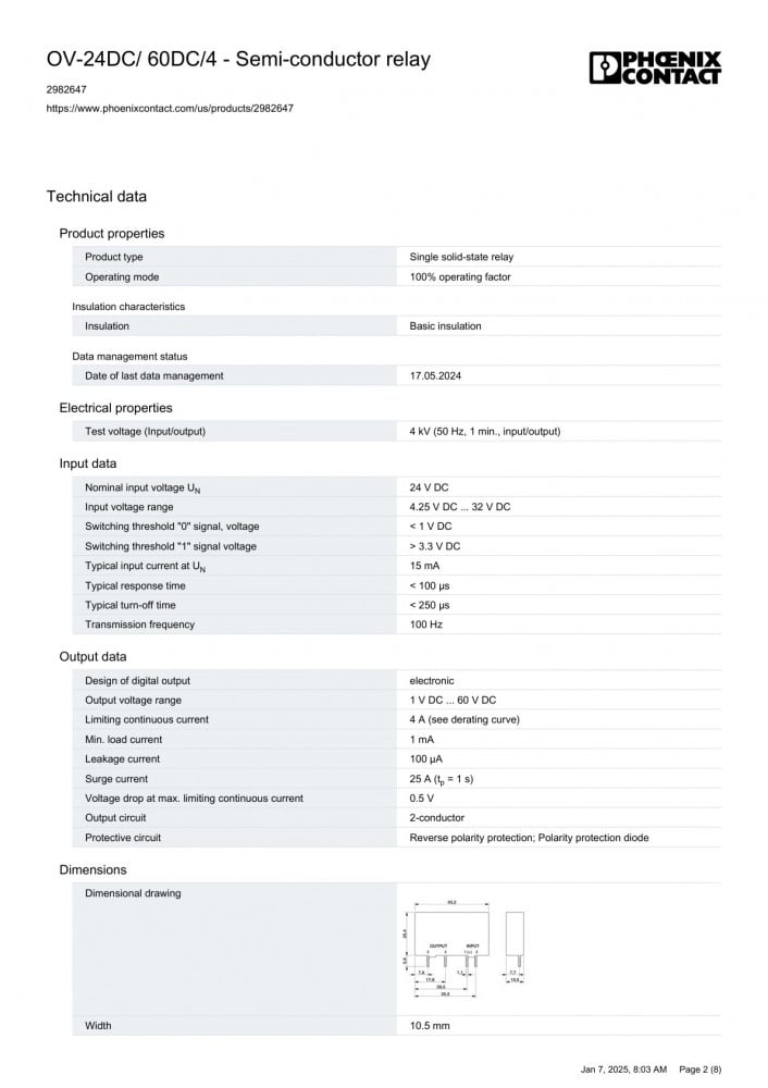 Phoenix Contact 2982647 technical document page 2
