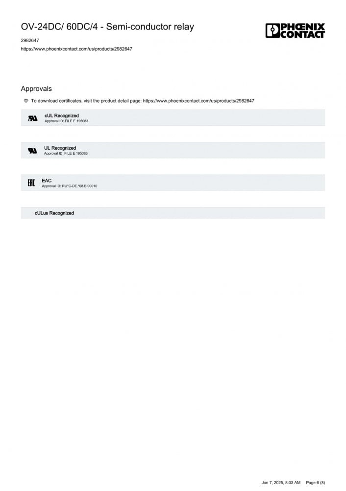Phoenix Contact 2982647 technical document page 6