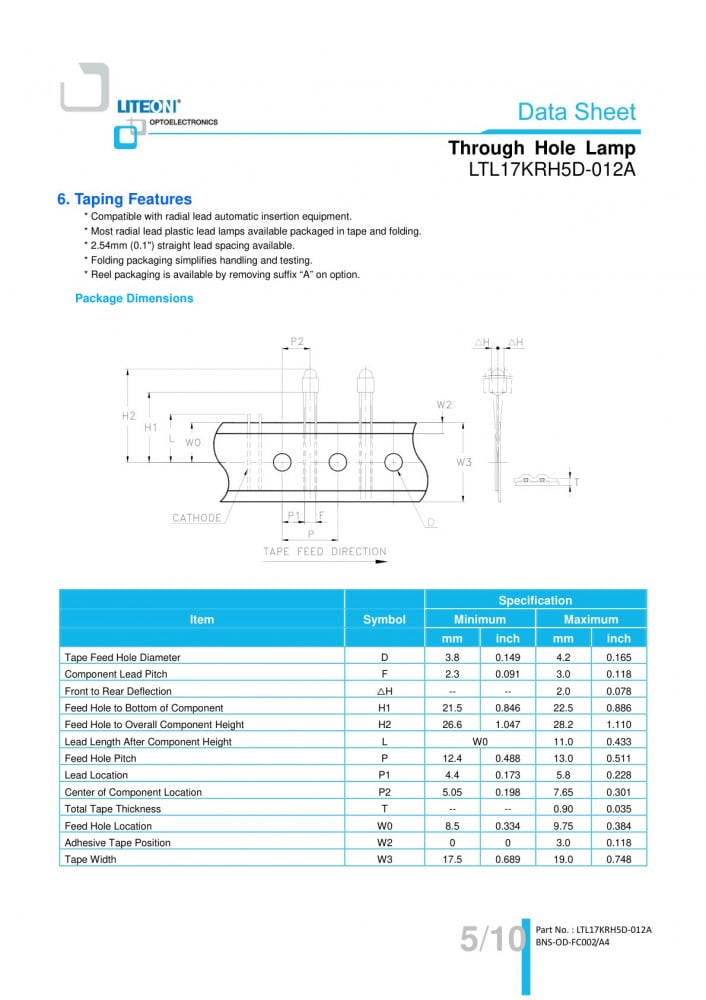 LTL17KRH5D-012A datasheet page 6