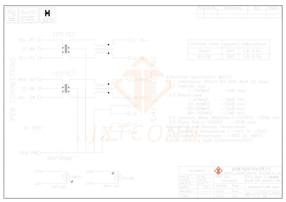 RJ45-4054-8P manufacturer drawing page 2