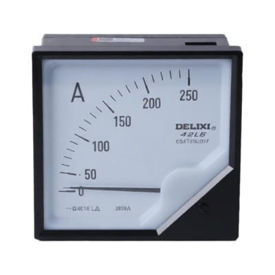Delixi Electric 42L6A5000 Analog Ammeter Panel Gauge for Electrical Current Measurement
