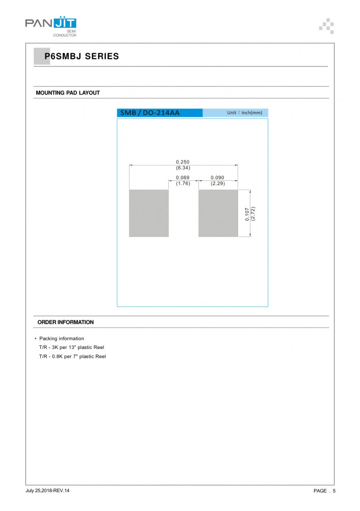 PANJIT P6SMBJ series datasheet page 5