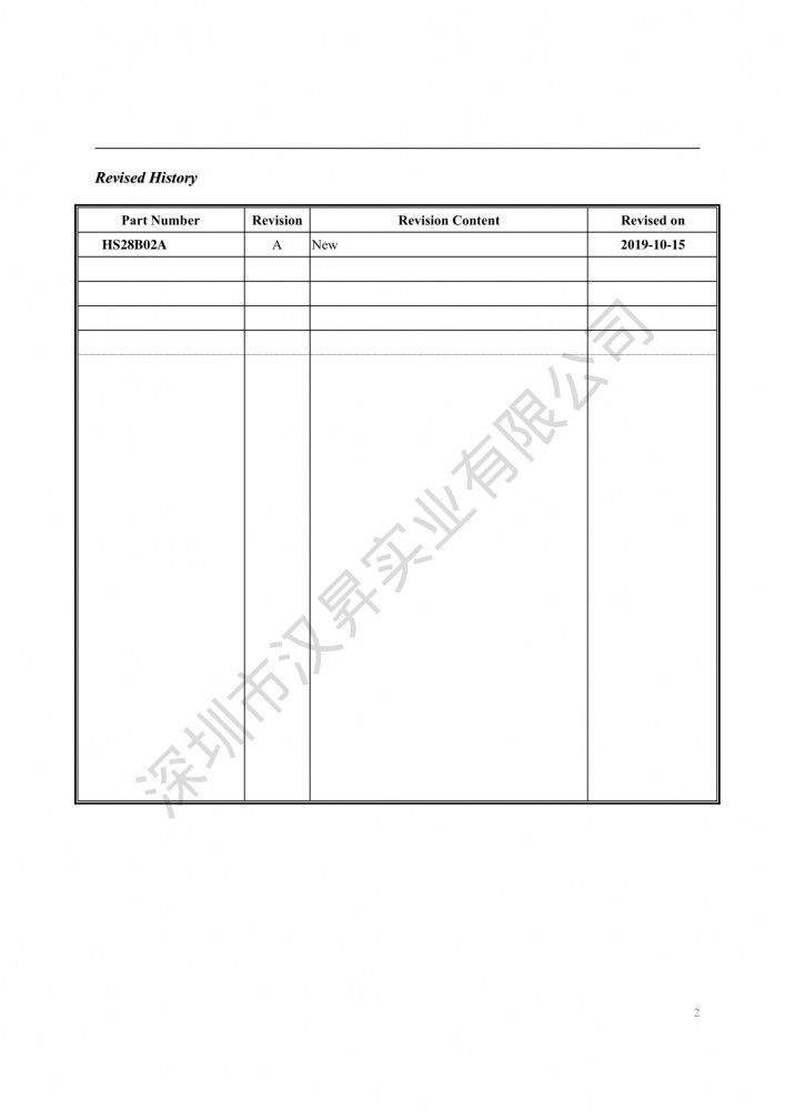 HS28B02A datasheet page 2