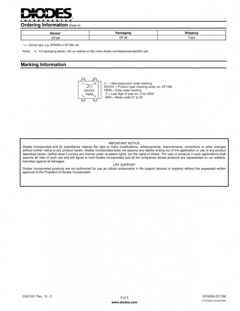 DF10M datasheet page 3