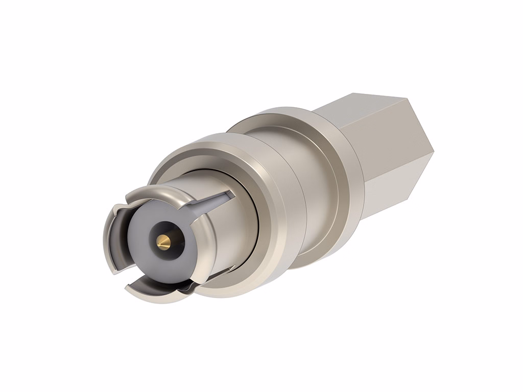 MCX Plug, Right-Angle, Crimp, RD-178 Cable, Brass Body, Nickel (Ni) Plated,Tray, 50 Ohms