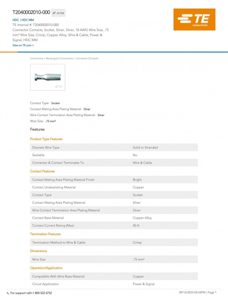 T2040002010-000 technical document page 1