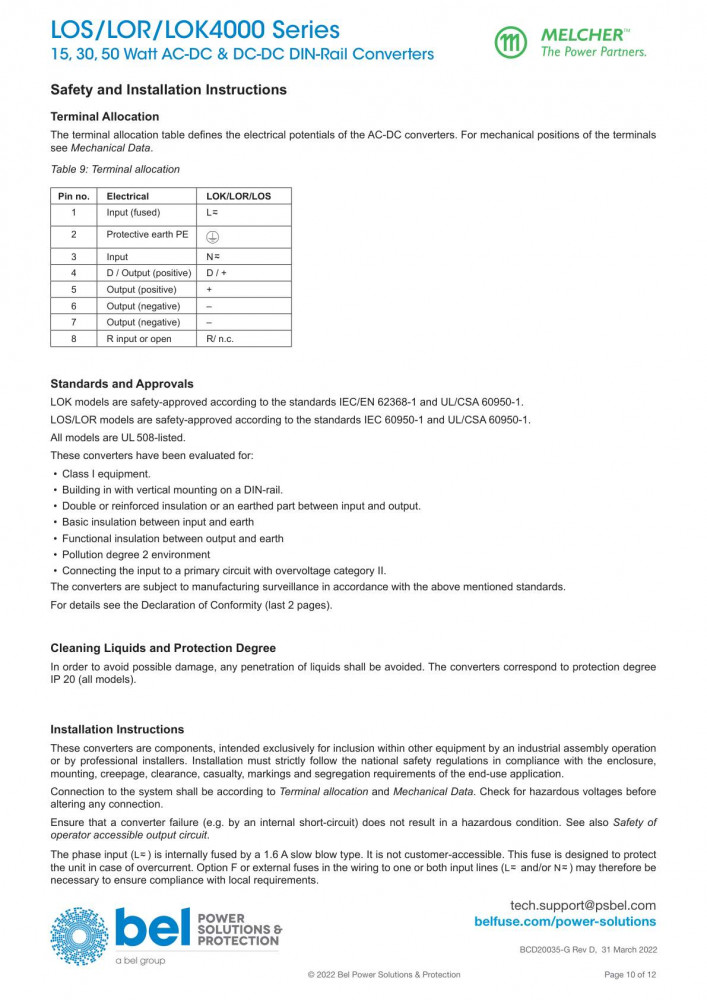 LOK4000 series technical document page 10