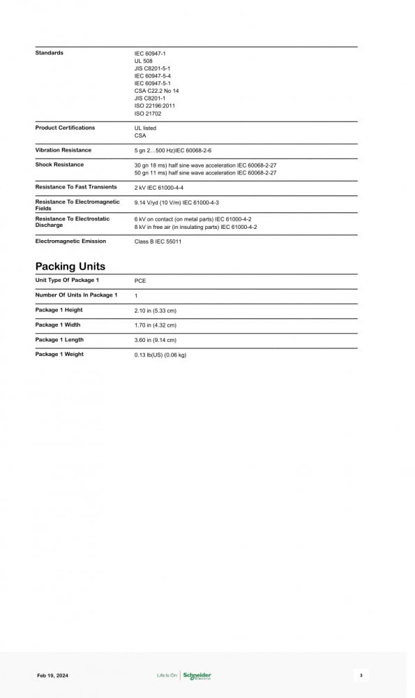 XB5FW36G5 technical document page 3