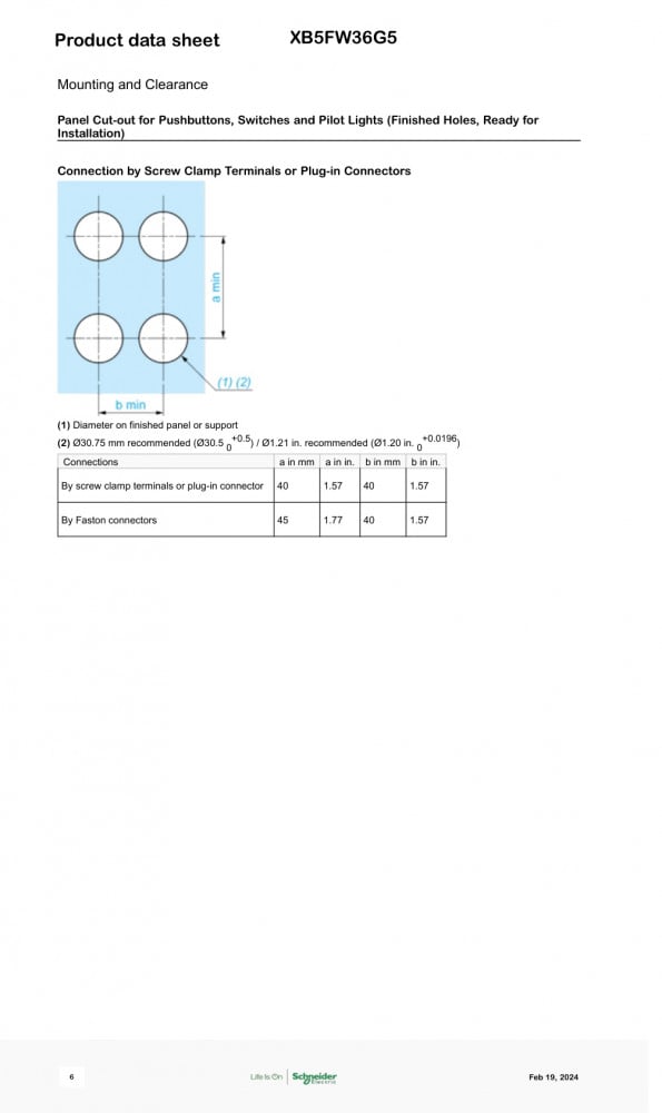 XB5FW36G5 technical document page 6