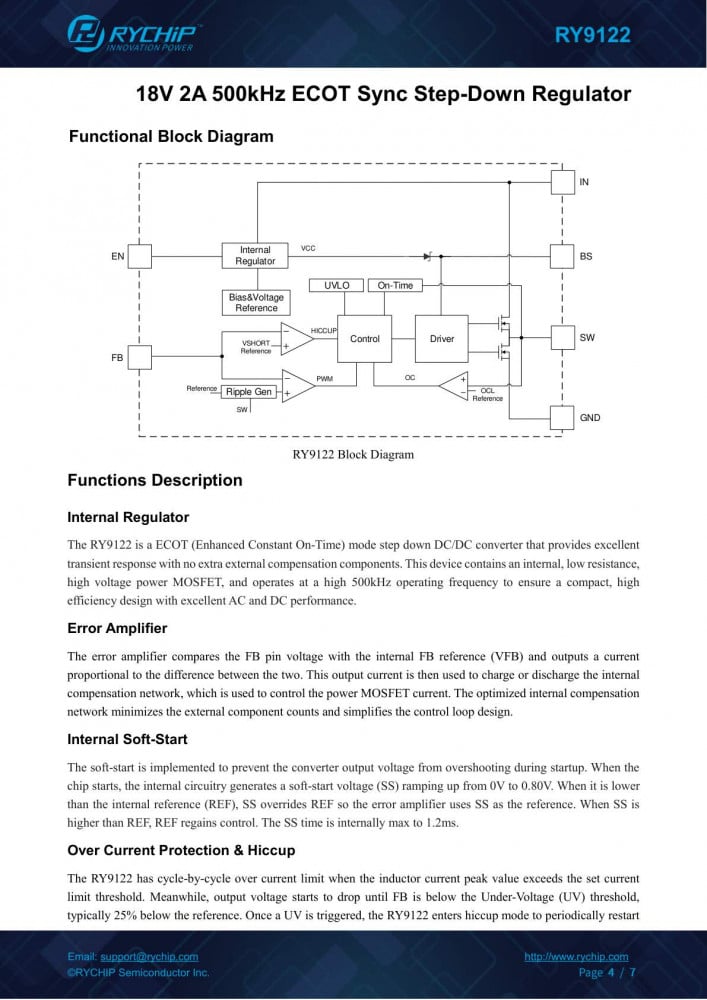 RY9122 datasheet page 4