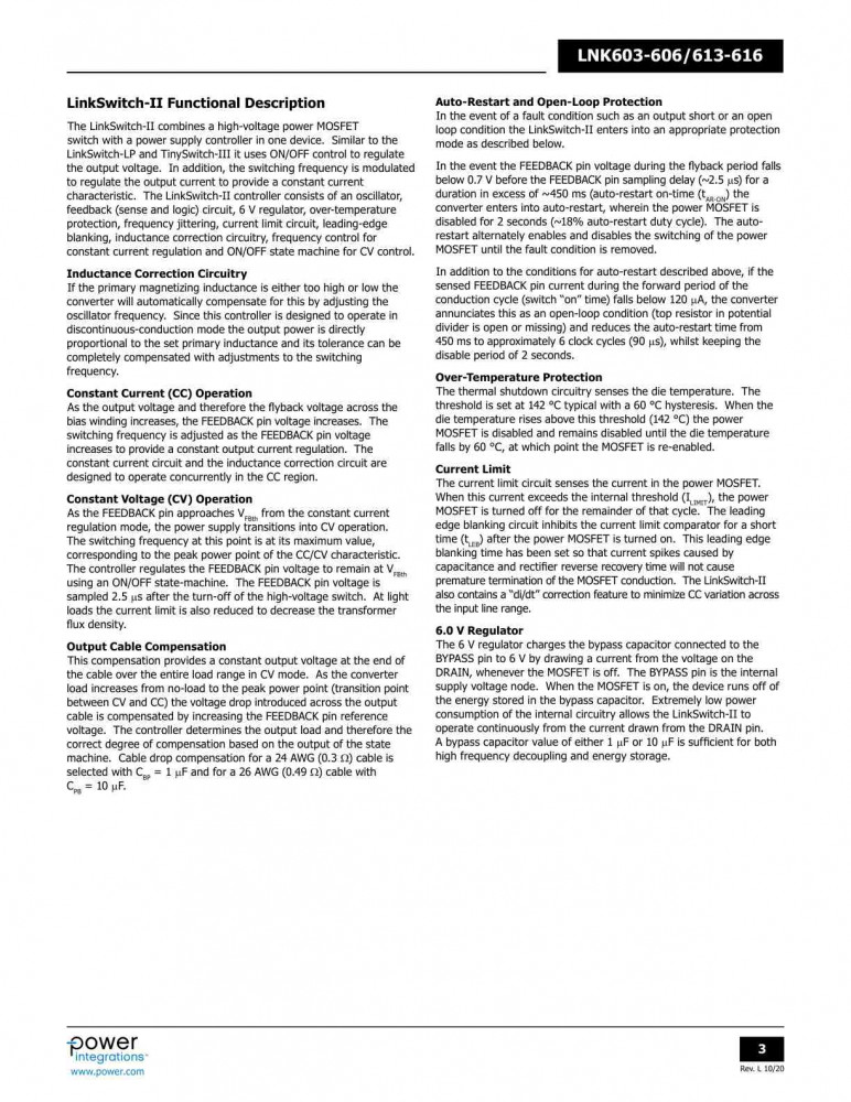 LNK616PG datasheet page 3