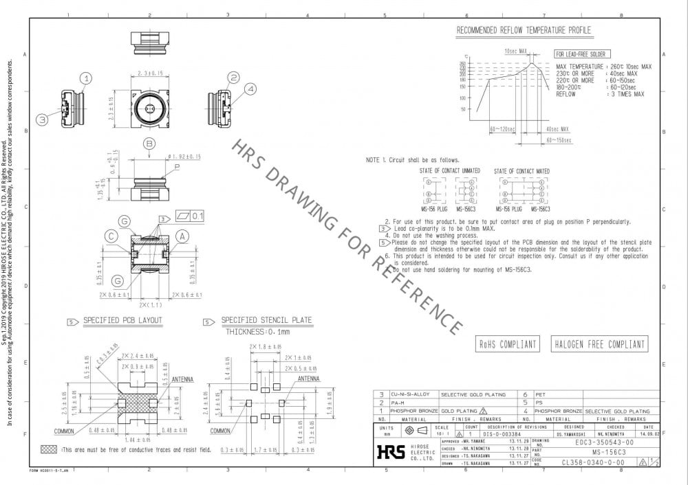 HRS MS-156C3 technical document page 1