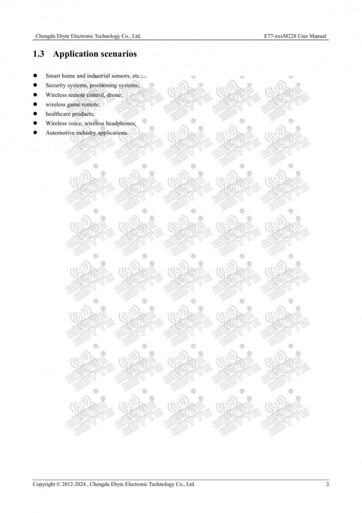 E77-900M22S datasheet page 5