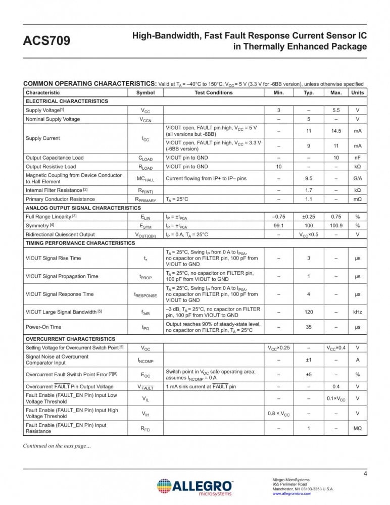 ACS709 datasheet page 4