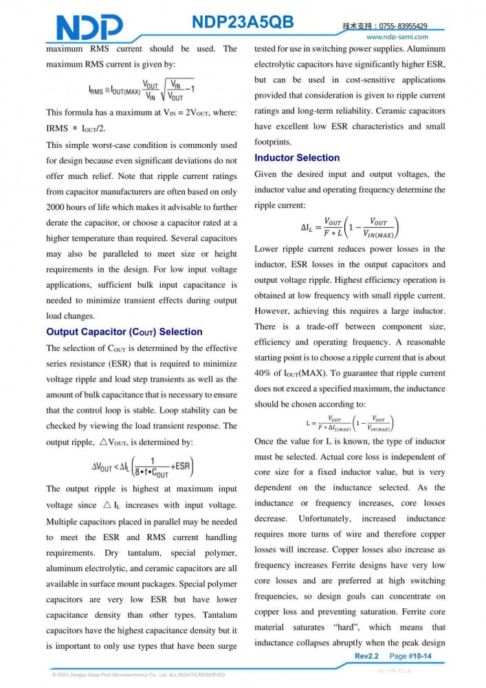 NDP23A5QB datasheet page 10