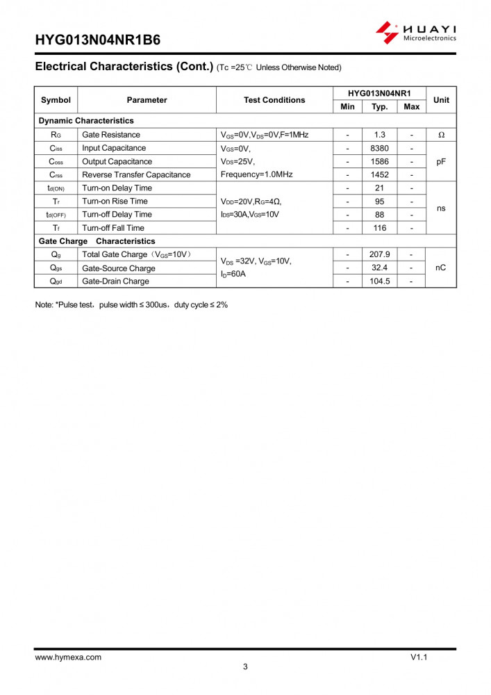 HYG013N04NR1B6 datasheet page 3