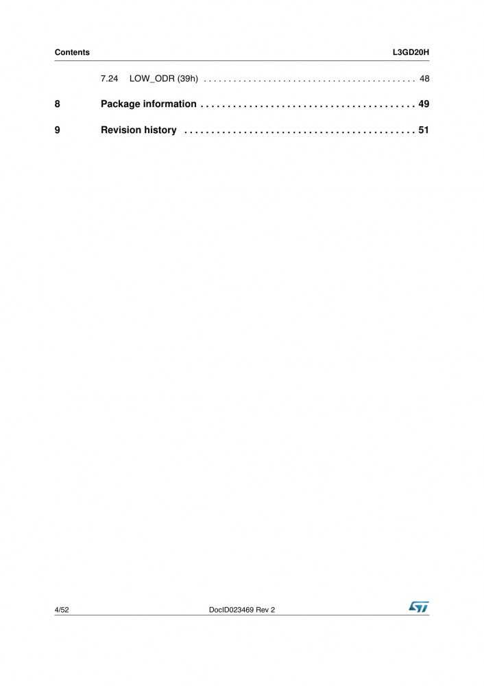 L3GD20H technical document page 4
