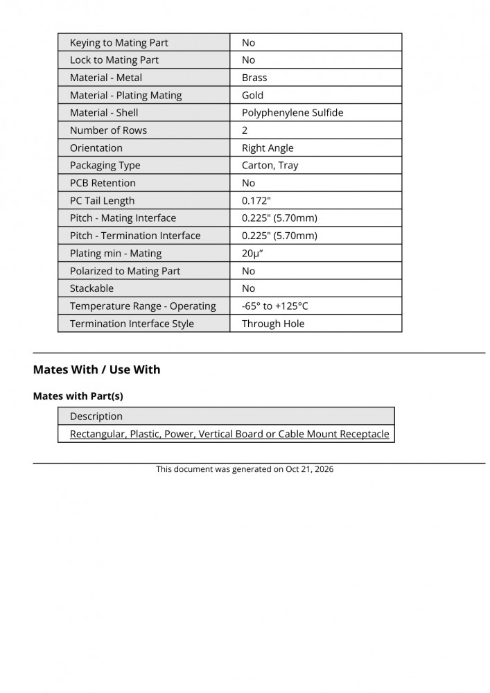 PB20PD11 technical document page 2