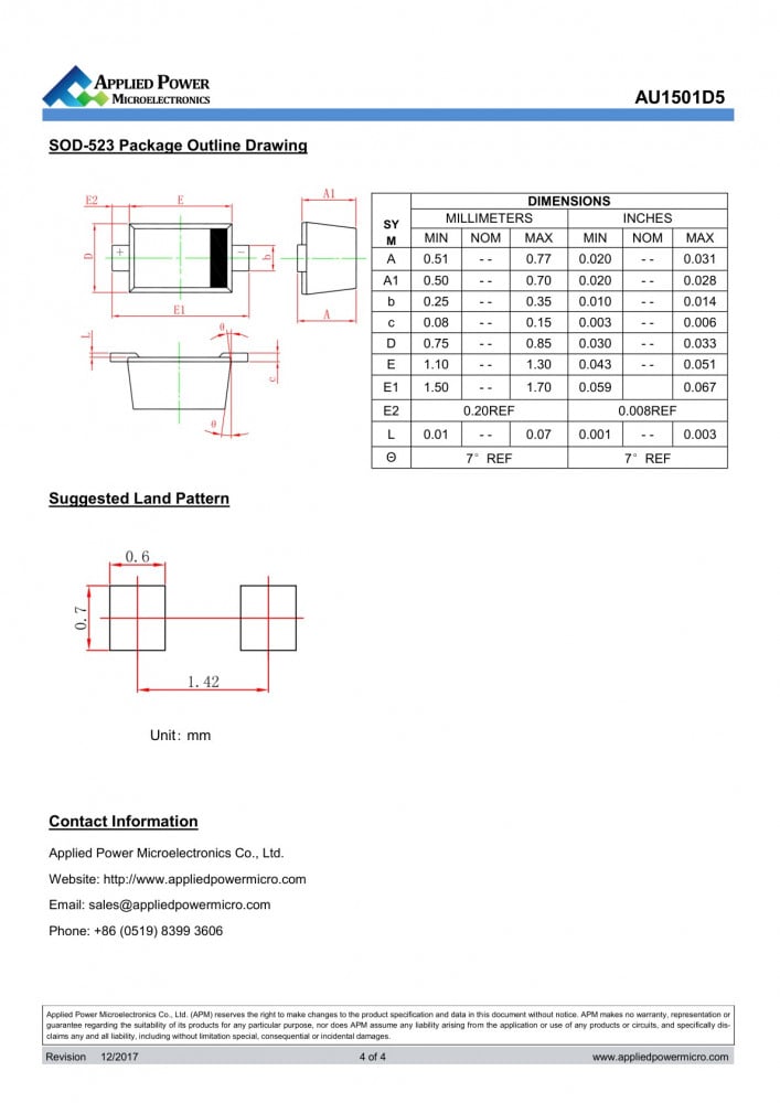 AU1501D5 datasheet page 4