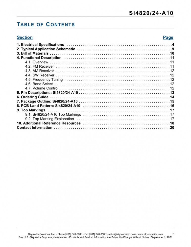 SI4824-A10-CU datasheet page 3