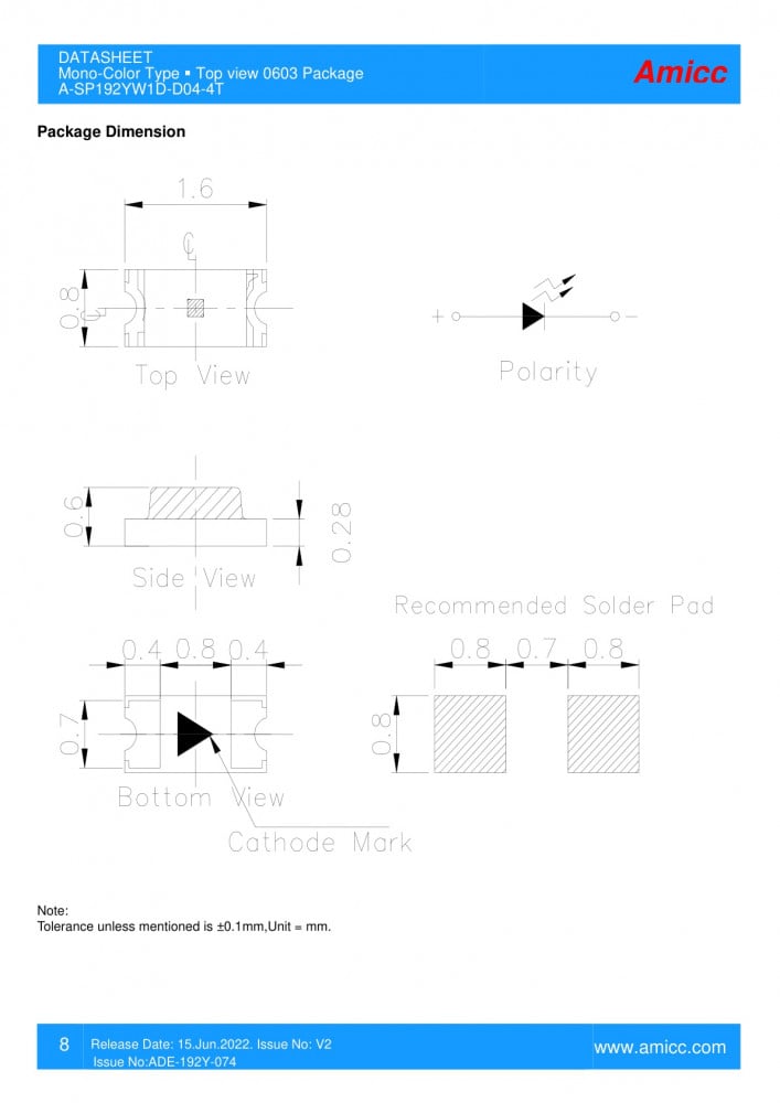 A-SP192YW1D-D04-4T datasheet page 8