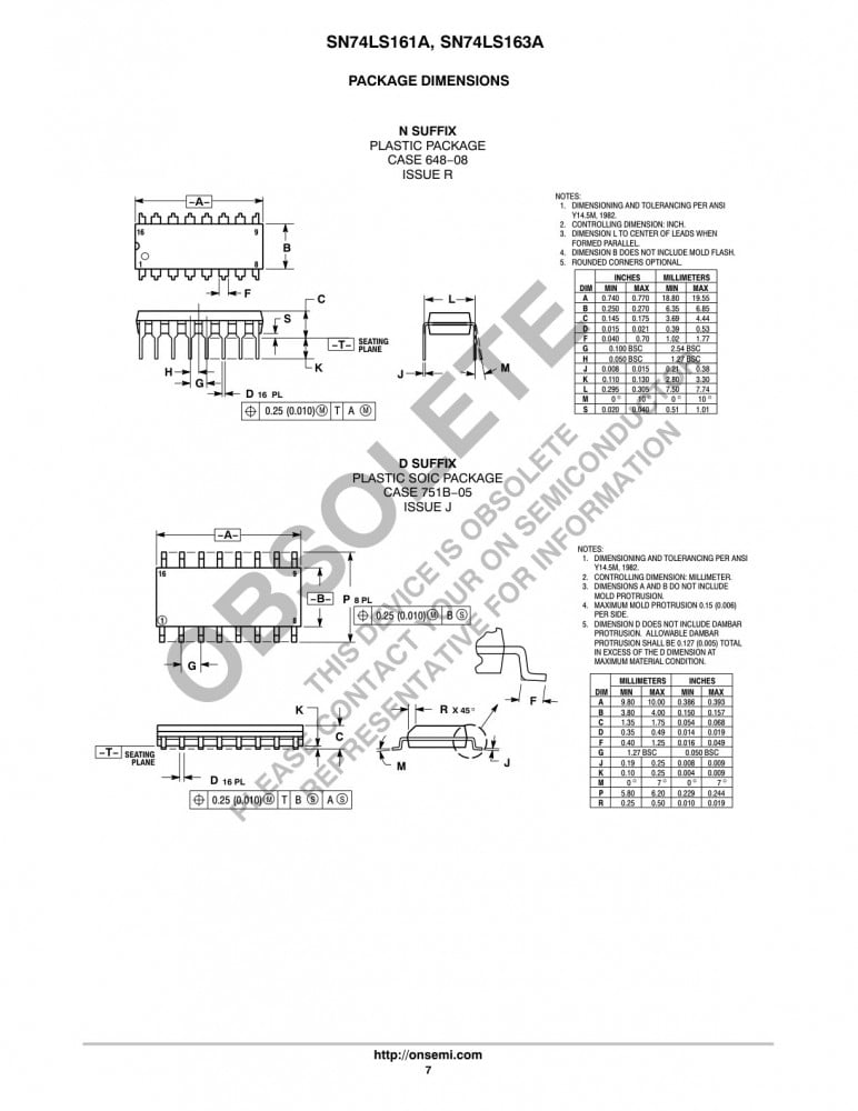SN74LS161AM datasheet page 7
