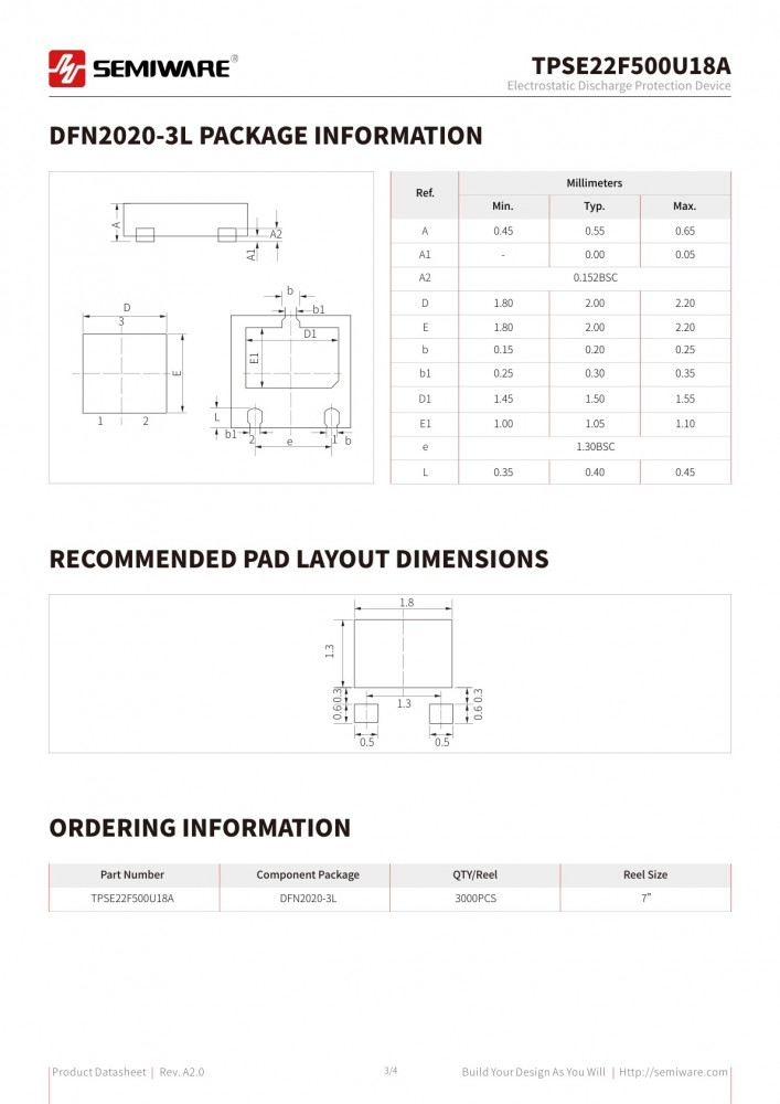TPSE22F500U18A datasheet page 3