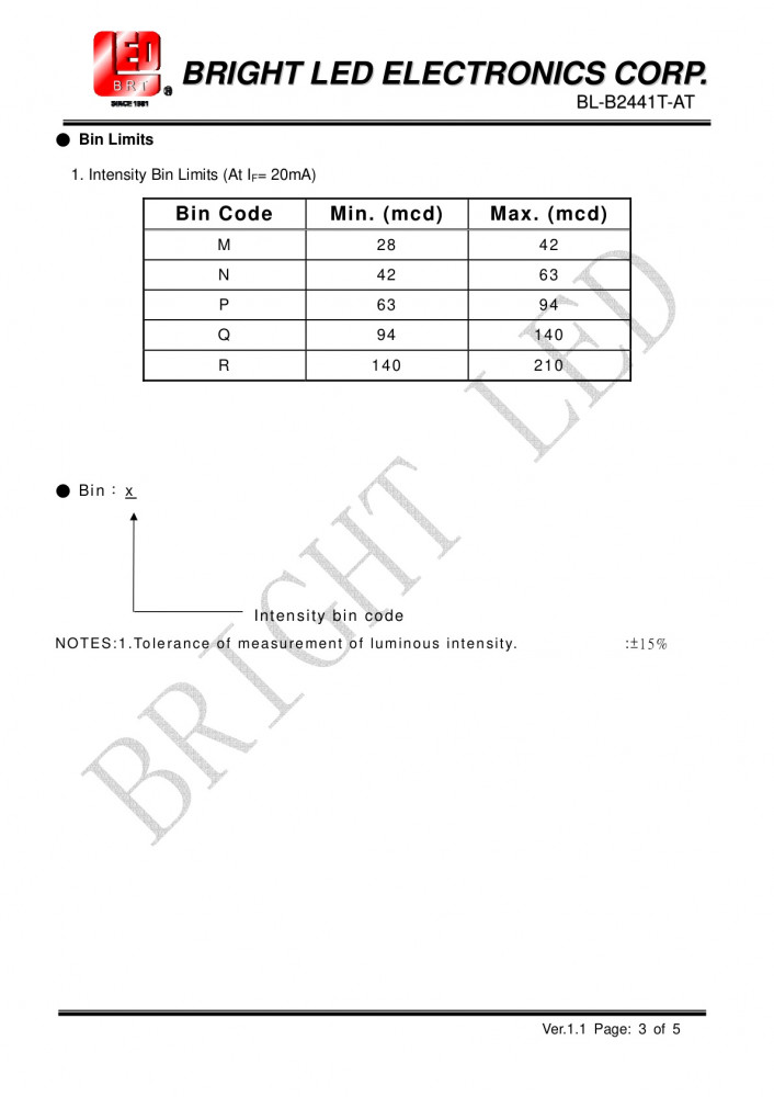 BL-B2441T-AT datasheet page 3