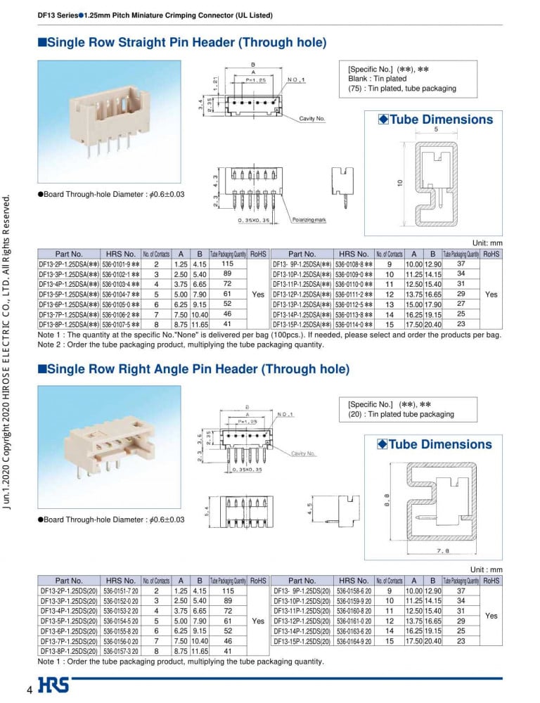 HRS DF13 datasheet page 4