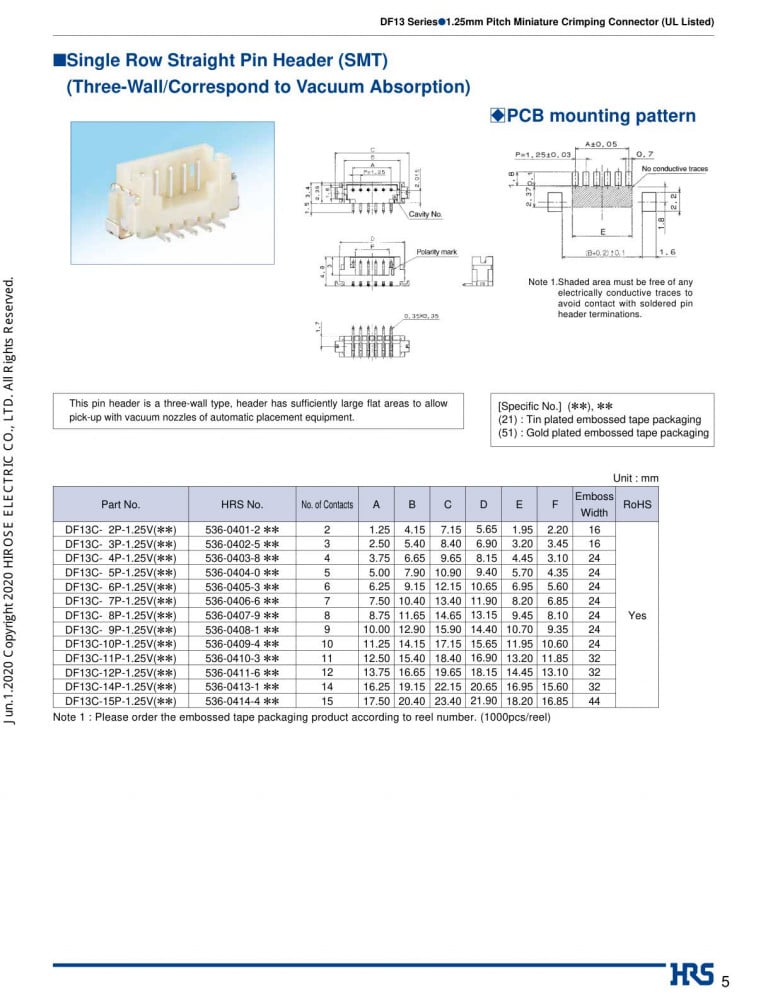 HRS DF13 datasheet page 5