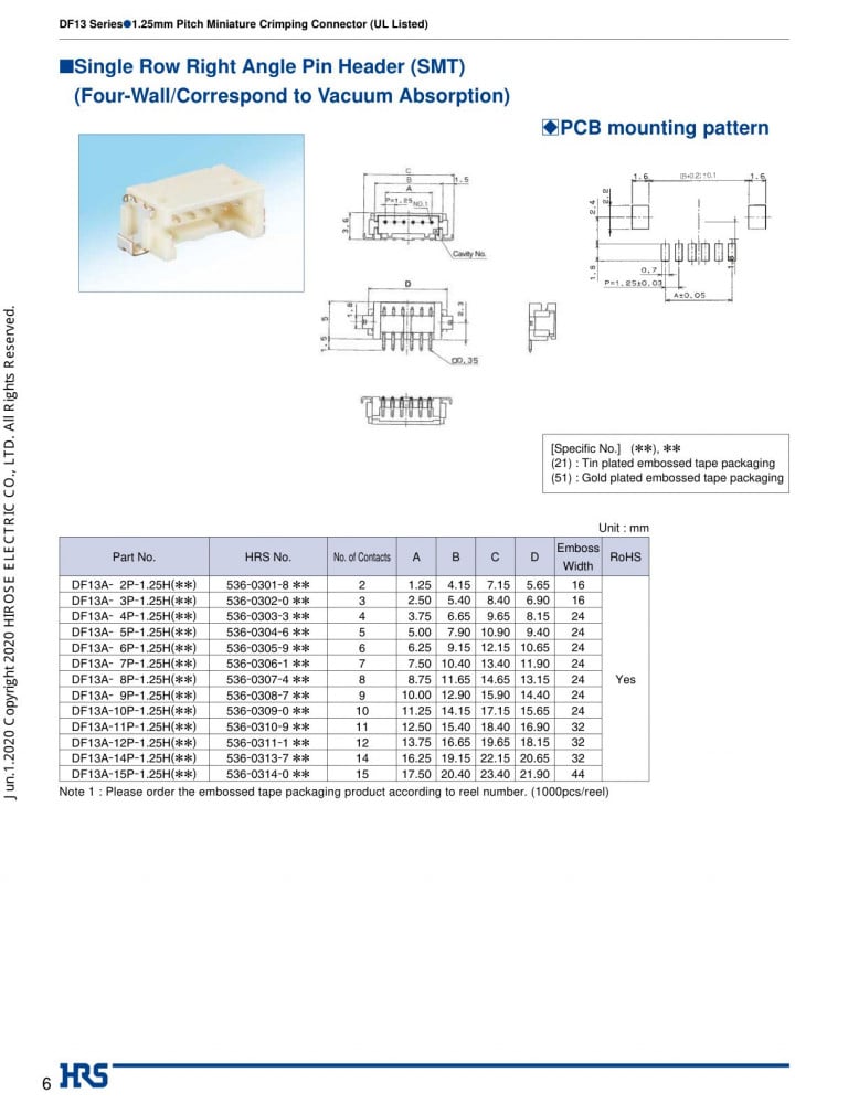 HRS DF13 datasheet page 6