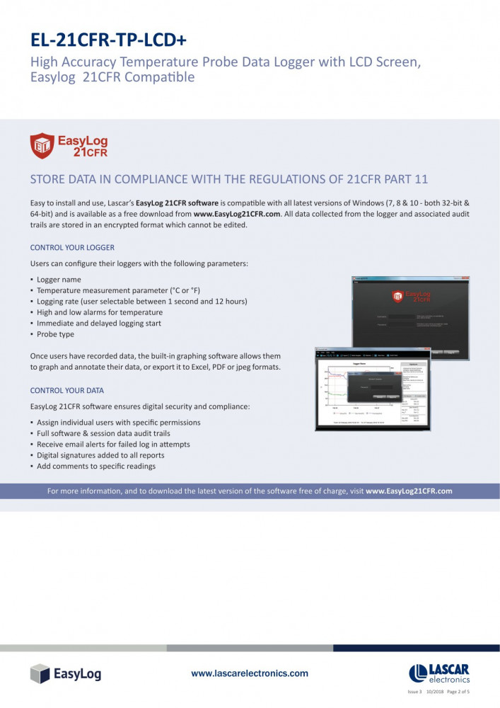 EL-21CFR-TP-LCD+ technical document page 2