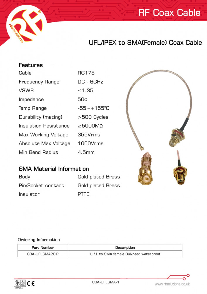 CBA-UFLSMA20IP product documentation image, page 1