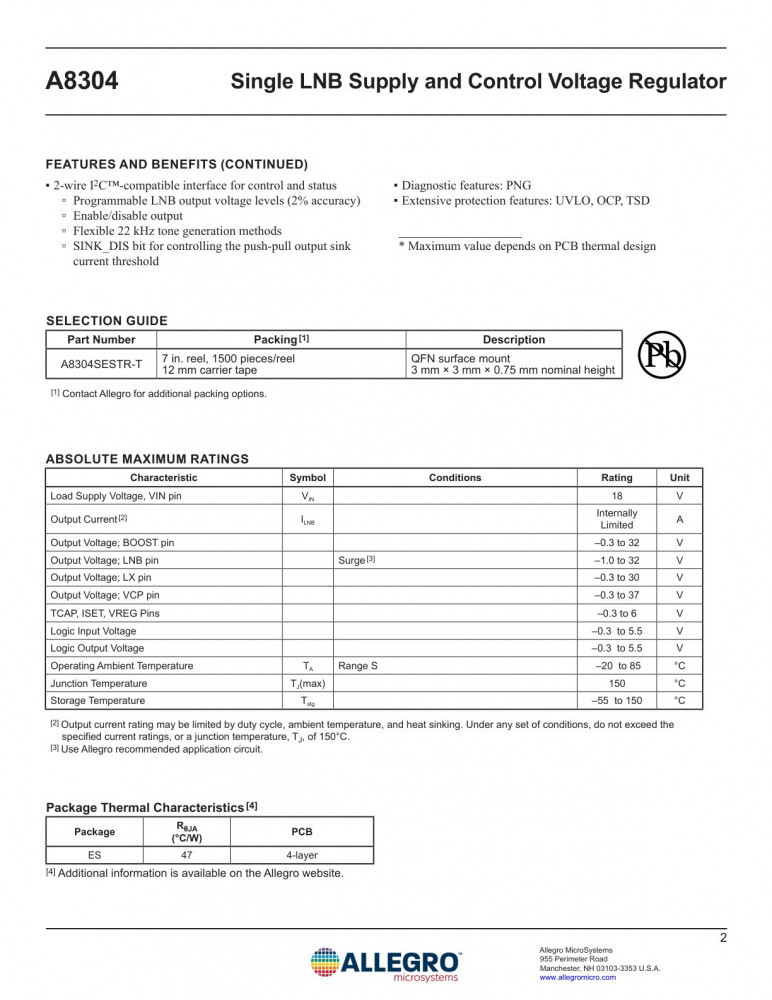 A8304 datasheet page 2