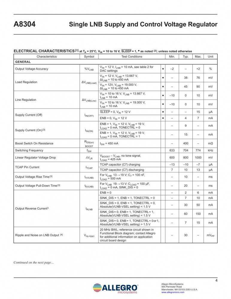 A8304 datasheet page 4