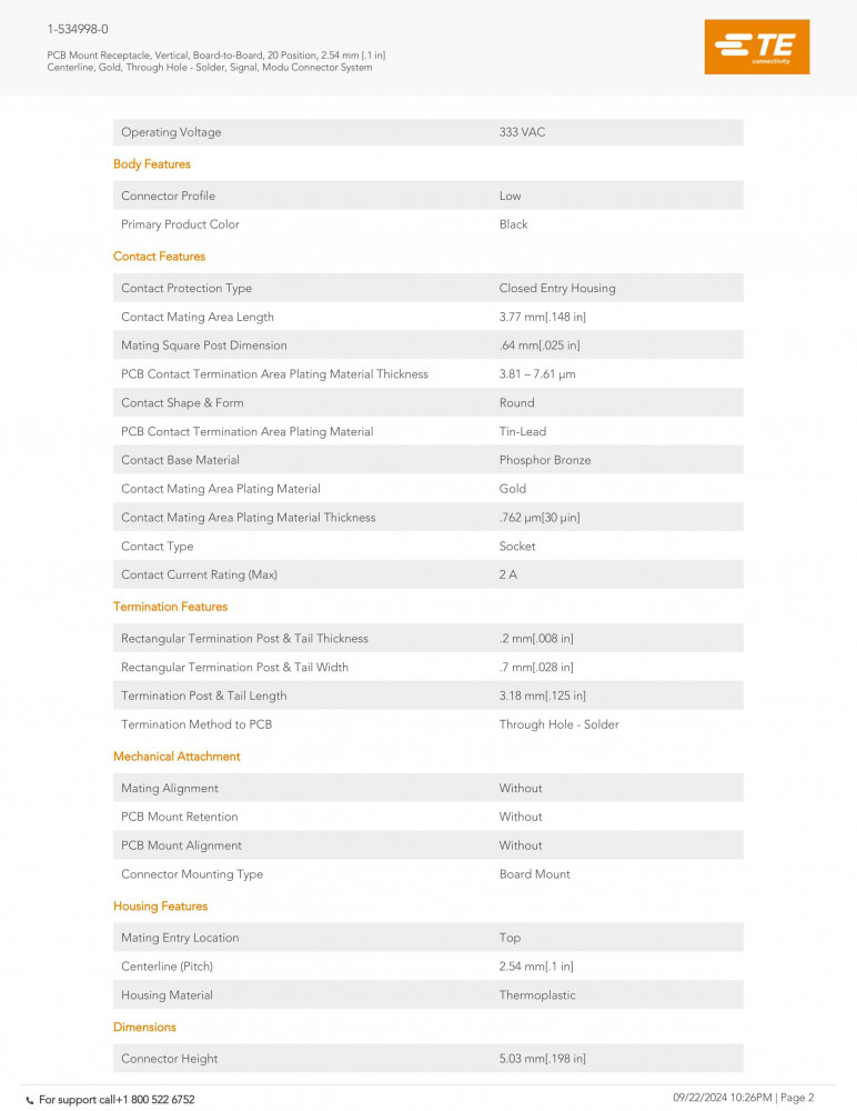 TE 1-534998-0 technical document page 2