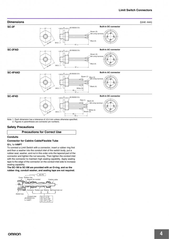 OMRON SC Series documentation page 4