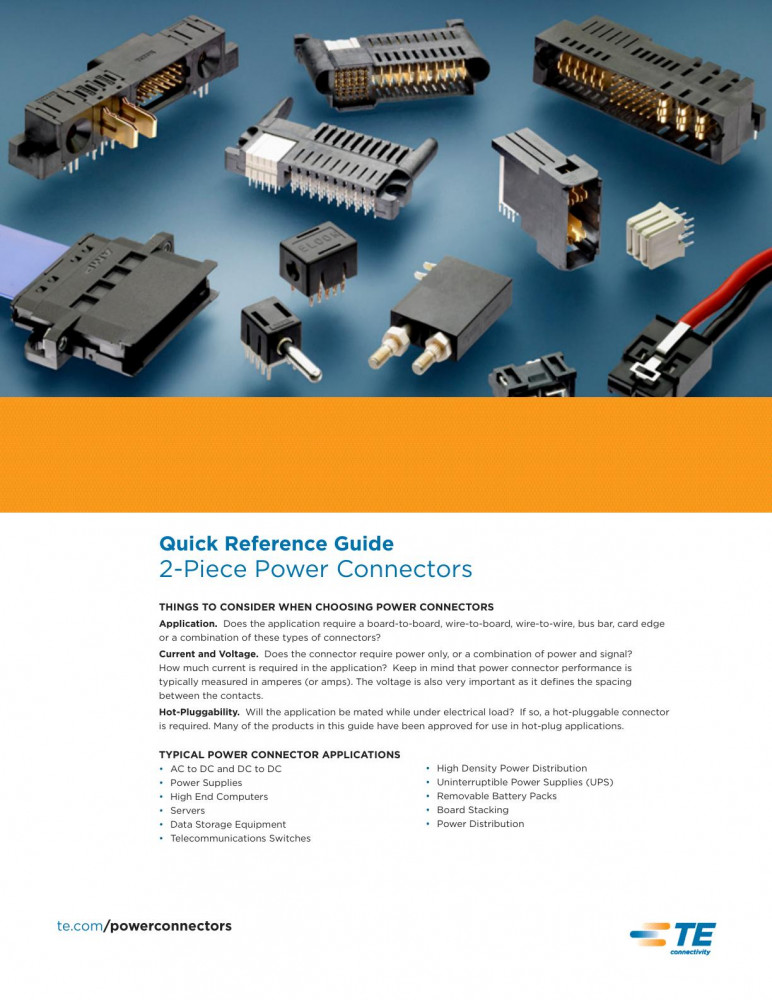 TE Connectivity power connector guide page 1