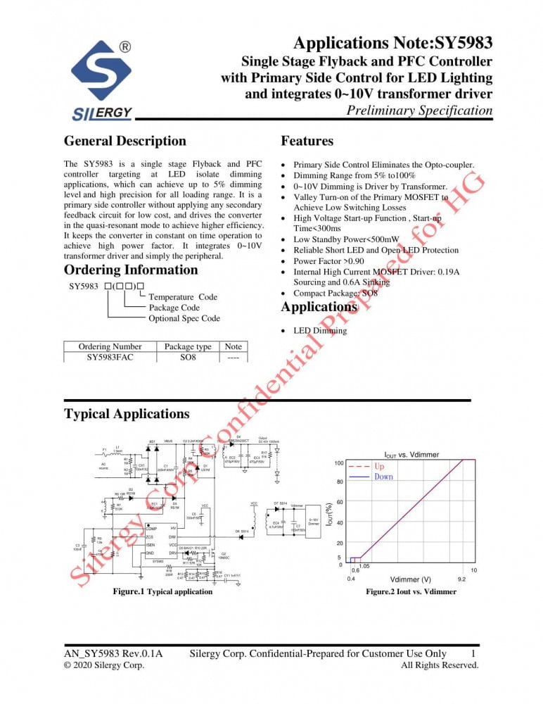 SY5983FAC datasheet page 1