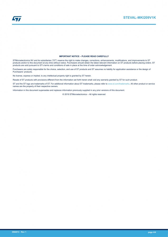 STEVAL-MKI209V1K documentation page 4