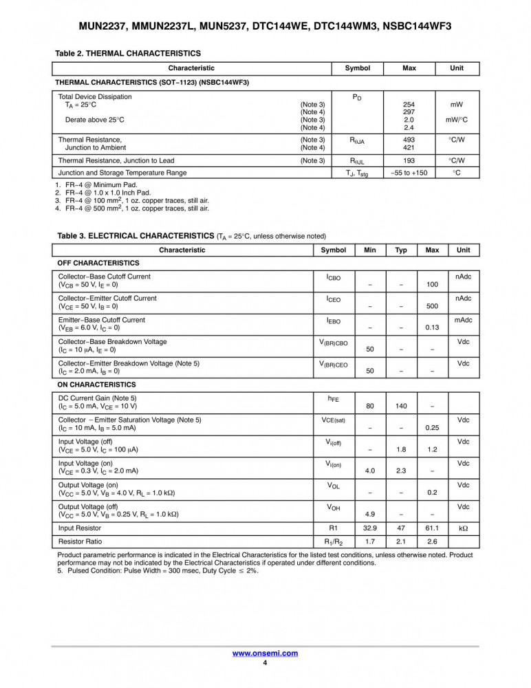 DTC144WET1G datasheet page 4