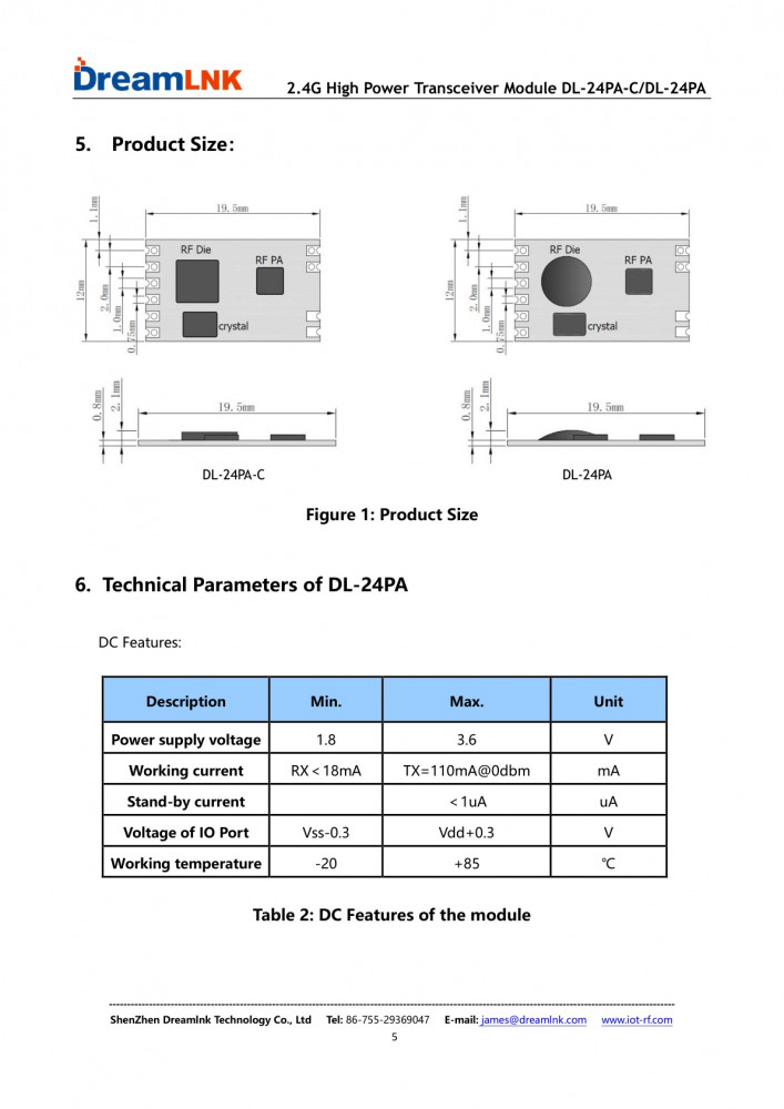 DL-24PA-2.4G datasheet page 5