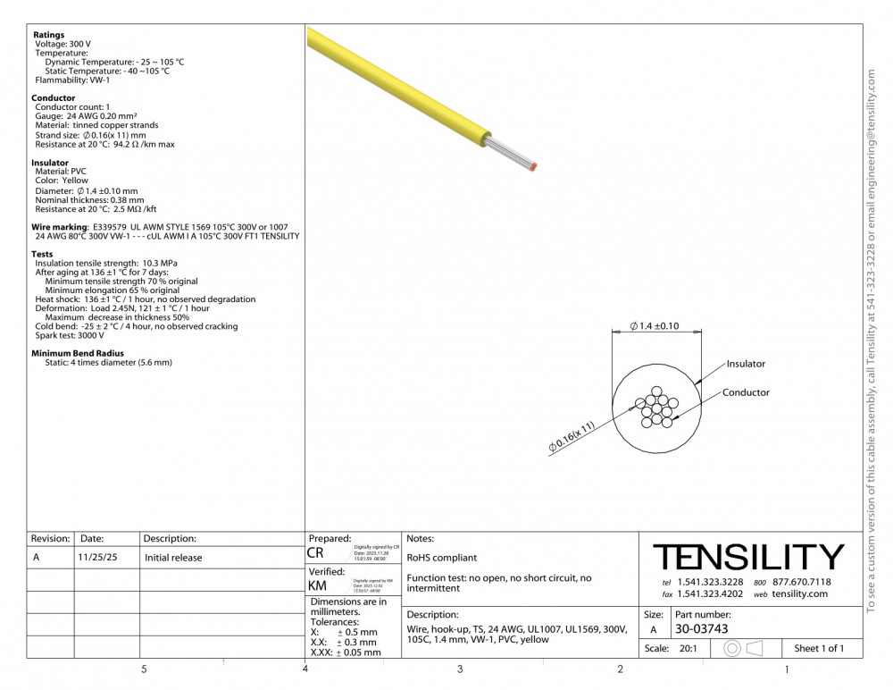 30-03743 Tensility International product drawing preview